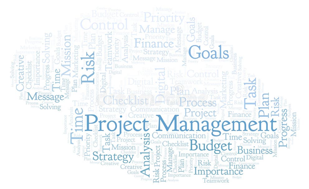 Project Management Word Cloud, Made with Text only. Stock Illustration ...
