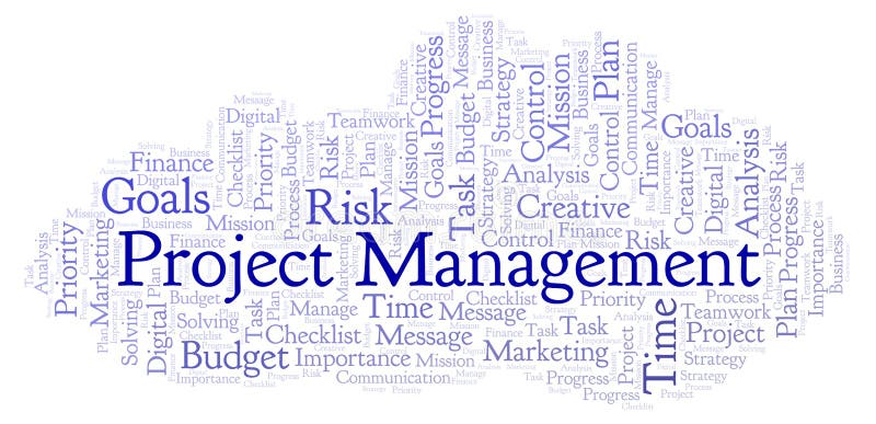 Project Management Word Cloud, Made with Text only. Stock Illustration ...
