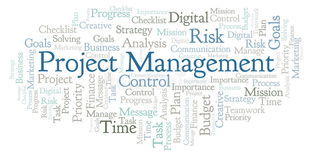 Project Management Word Cloud, Made with Text only. Stock Illustration ...