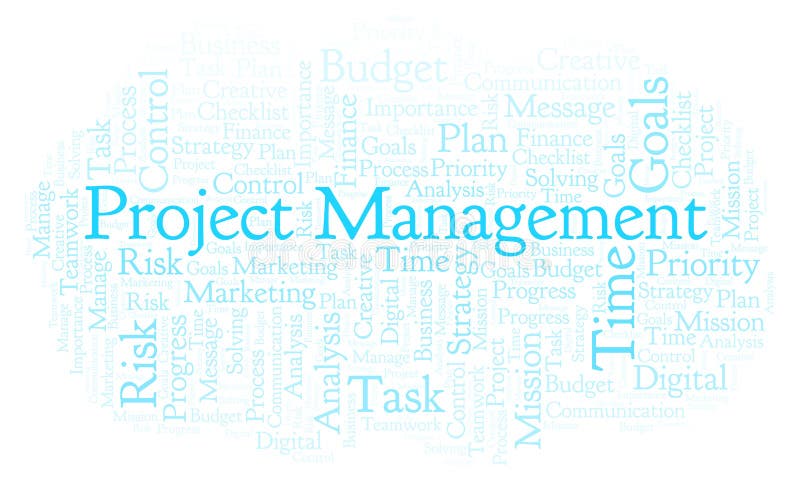 Project Management Word Cloud, Made with Text only. Stock Illustration ...