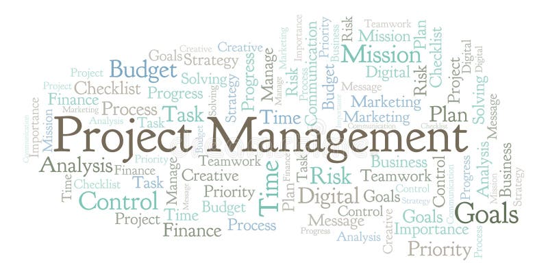 Project Management Word Cloud, Made with Text only. Stock Illustration ...