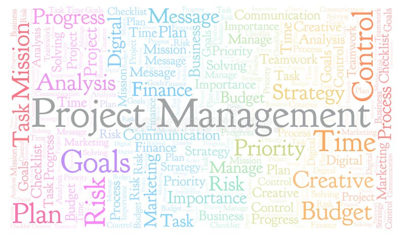 Project Management Word Cloud, Made with Text only. Stock Illustration ...
