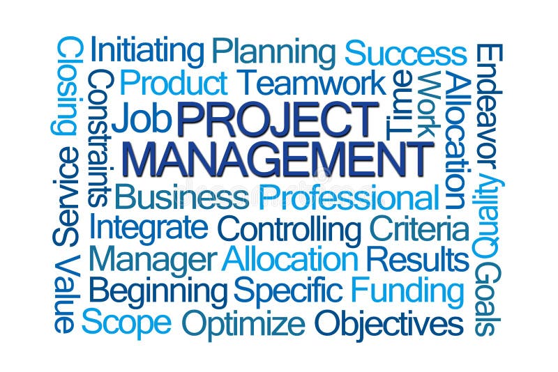 Project Management Word Cloud Stock Illustration - Illustration of ...