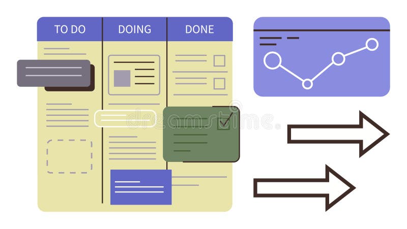 Project Management Workflow with Kanban Board, Progress Chart, and Task ...