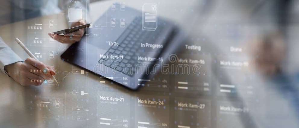 Project Management Workflow Visualization with Task Progress Tracking ...