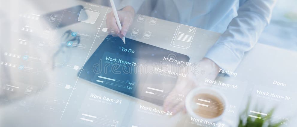 Project Management Workflow Visualization with Task Progress Tracking ...