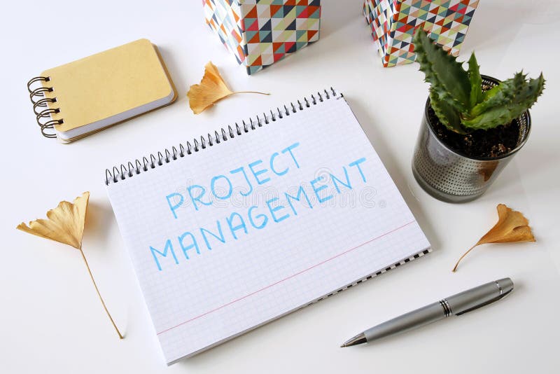 Project Management Written in a Notebook Stock Photo - Image of paper ...