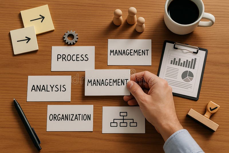 Project Manager Arranging Core Components of TQM Total Quality ...