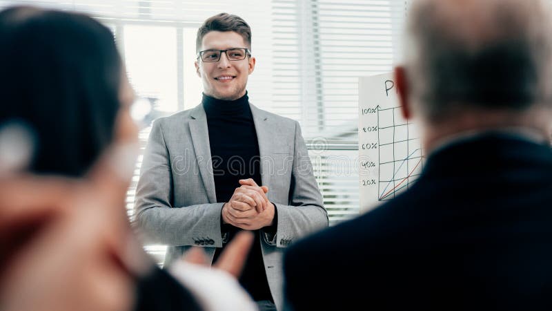 Project Manager Asking Questions during the Briefing Stock Image ...