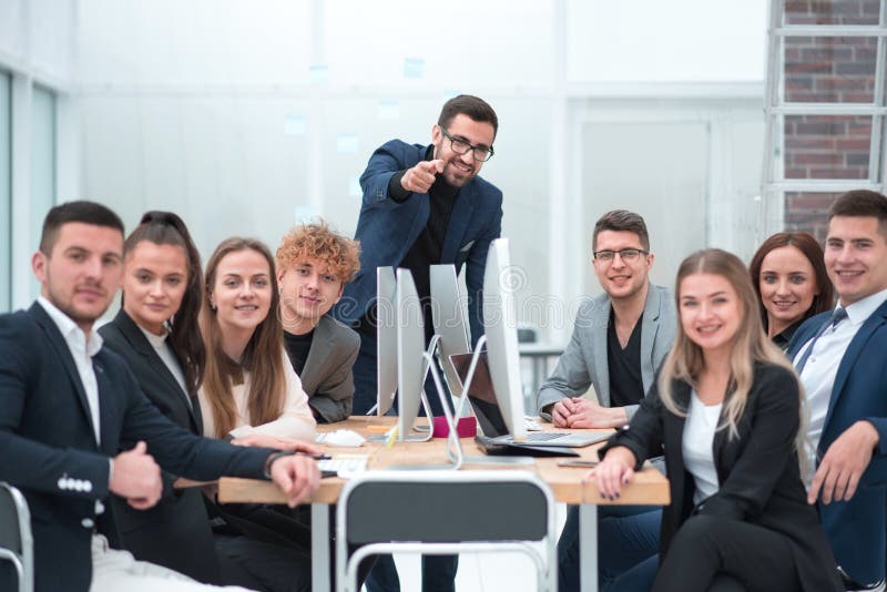 Project Manager and Business Team at an Office Meeting. Stock Image ...