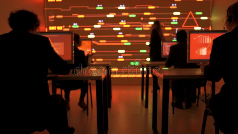 Technical Support Team in Control Room. it Specialists at the Security ...