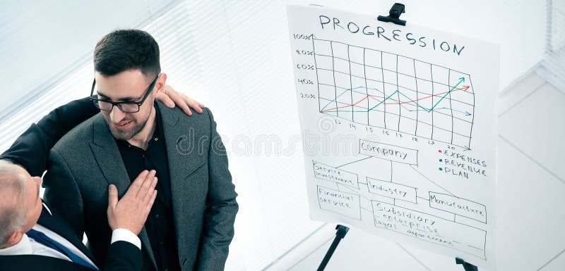Project Manager Congratulating the Employee on a Successful ...