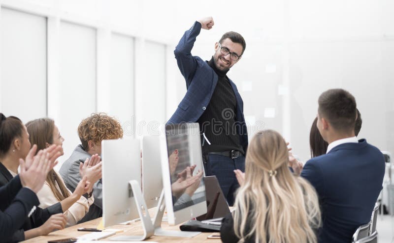 Project Manager Explaining the New Strategy To the Business Team Stock ...