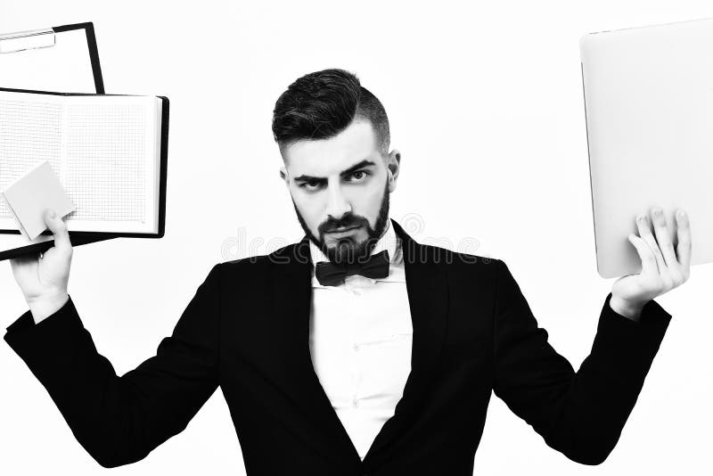 Manager with Strict Expression Stock Photo - Image of chief, manager ...