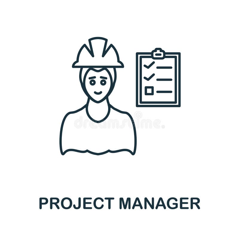 Project Manager Icon. Monochrome Simple Business Intelligence Icon for ...