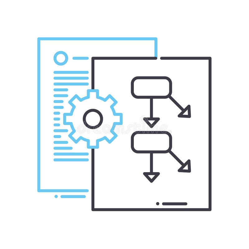 Project Manager Line Icon, Outline Symbol, Vector Illustration, Concept ...