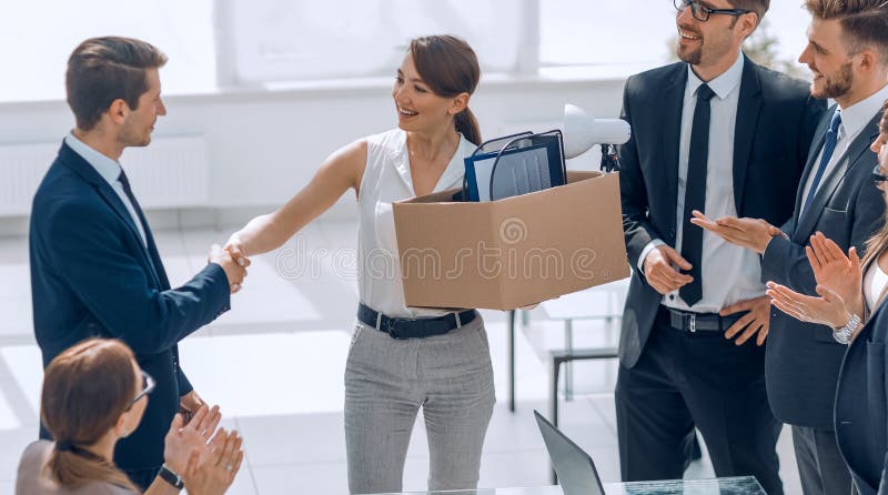Project Manager and New Employee Shaking Hands Stock Photo - Image of ...