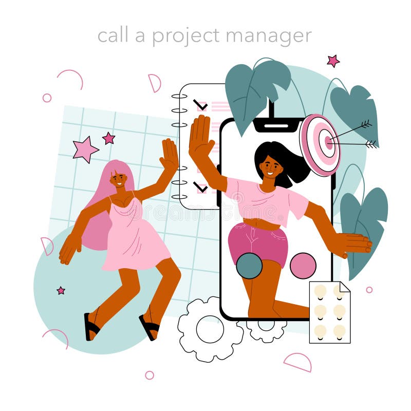 Project Manager Online Service or Platform. Successful Business Stock ...