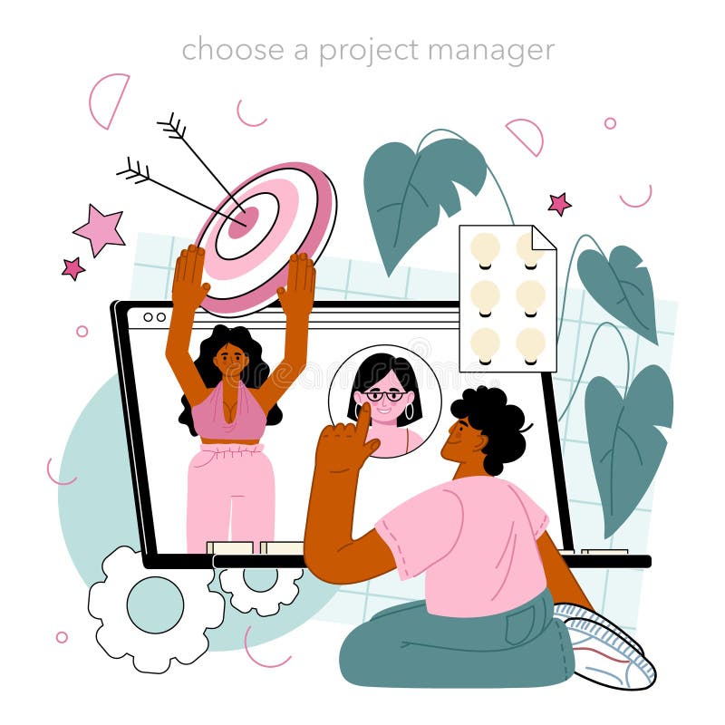 Project Manager Online Service or Platform. Successful Business Stock ...