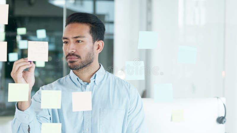 Project Manager Plans Ideas and Visualizes Business Strategy while ...