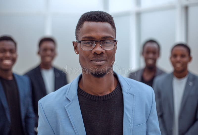 Project Manager Standing in Front of Applauding Working Group. Stock ...