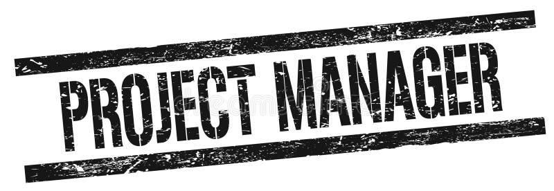 PROJECT MANAGER Text on Black Grungy Rectangle Stamp Stock Illustration ...