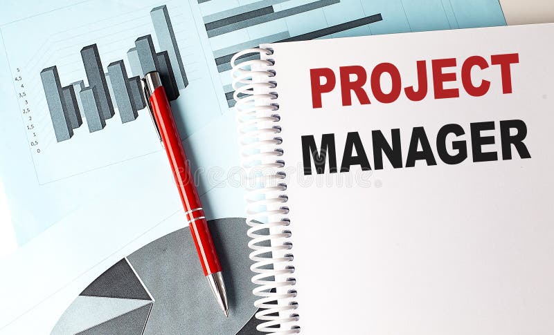 PROJECT MANAGER Text Written on a Notebook on Chart and Diagram Stock ...