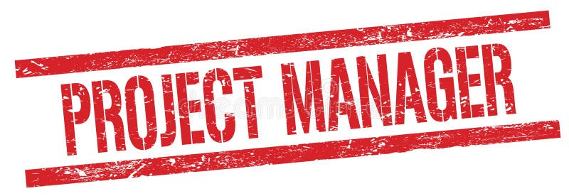 PROJECT MANAGER Text on Red Grungy Rectangle Stamp Stock Illustration ...