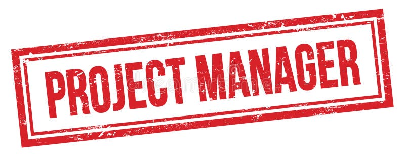 PROJECT MANAGER Text on Red Grungy Vintage Stamp Stock Illustration ...