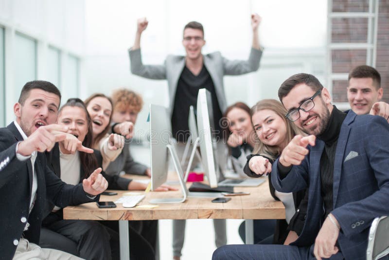 Project Manager and Working Group Showing Gesture of Their Success ...
