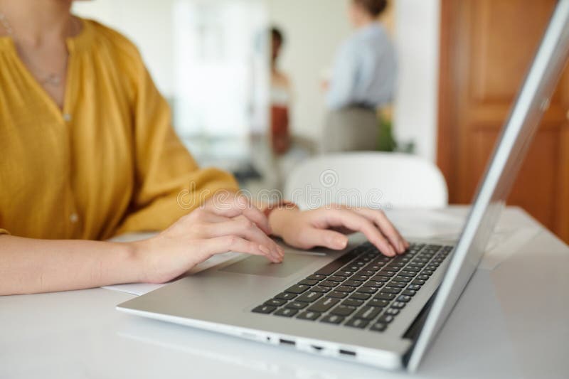 Project Manager Working on Laptop Stock Image - Image of career ...
