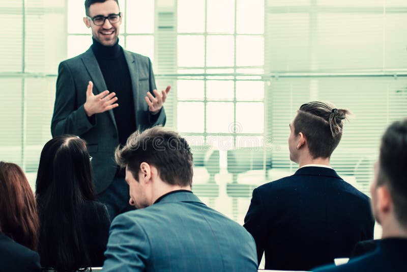 Project Manager at a Working Meeting with the Business Team. Stock ...