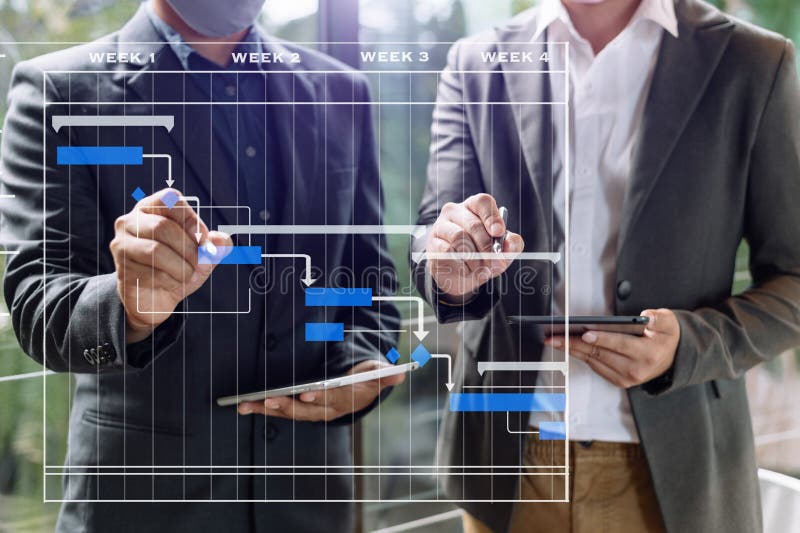 Project Manager Working and Update Tasks with Milestones Progress ...