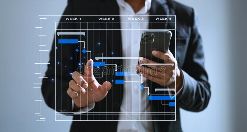 Project Manager Working and Update Tasks with Milestones Progress ...