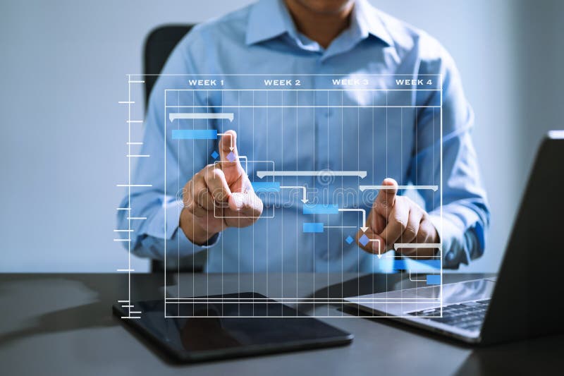 Project Manager Working and Update Tasks with Milestones Progress ...