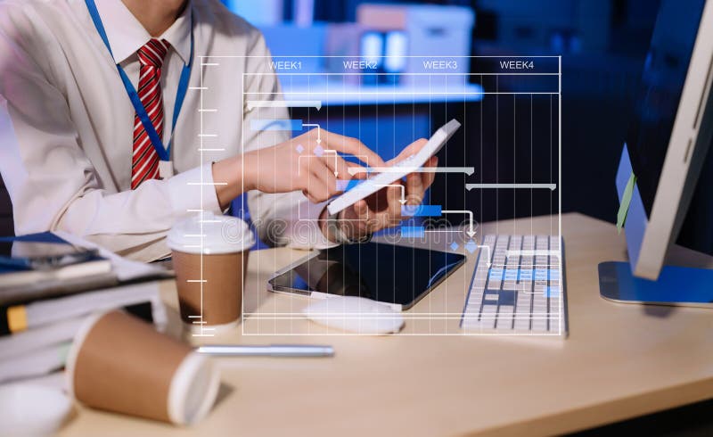 Project Manager Working and Update Tasks with Milestones Progress ...