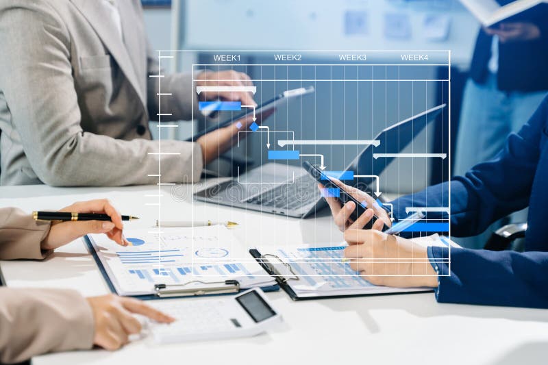 Project Manager Working and Update Tasks with Milestones Progress ...