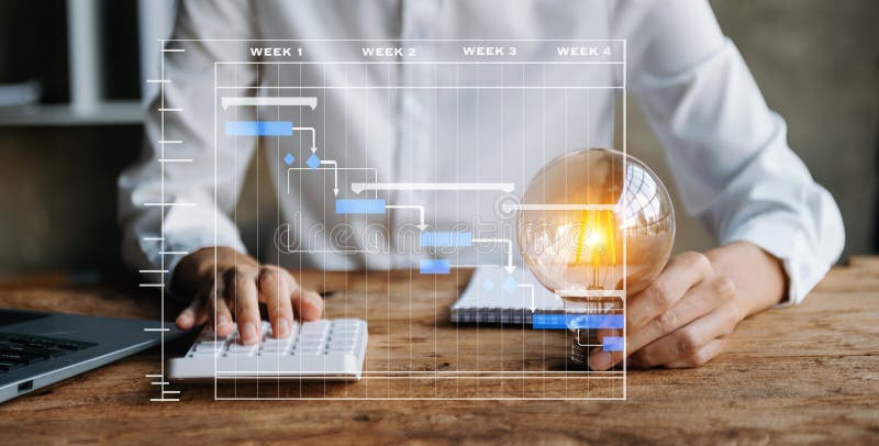 Project Manager Working and Update Tasks with Milestones Progress ...