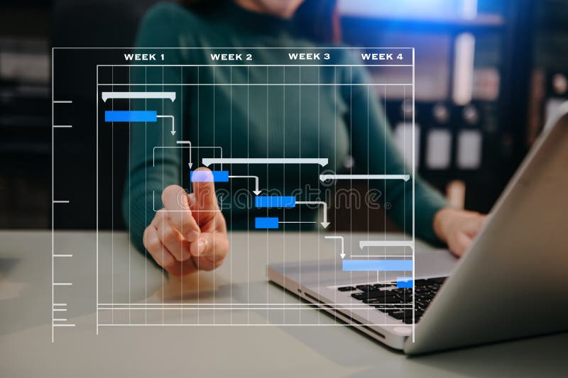 Project Manager Working and Update Tasks with Milestones Progress ...