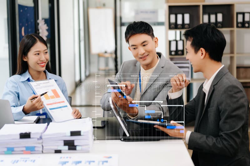 Project Manager Working and Update Tasks with Milestones Progress ...