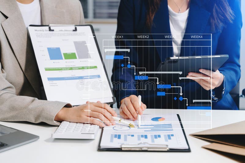 Project Manager Working and Update Tasks with Milestones Progress ...