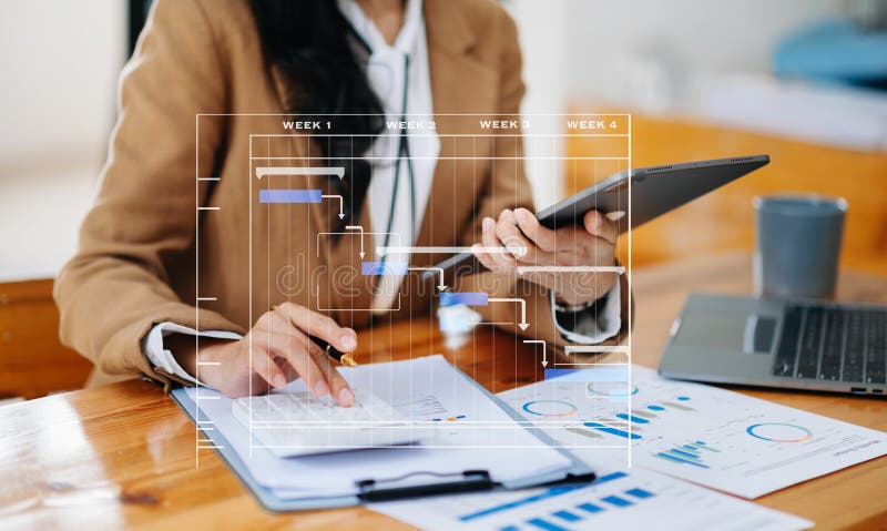 Project Manager Working and Update Tasks with Milestones Progress ...