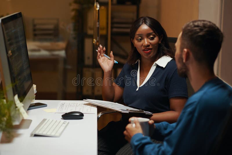 Project Managers Discussing Ideas Stock Image - Image of developer ...