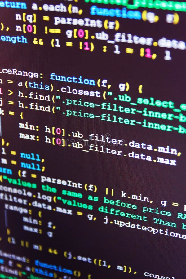 Programmer Developer Screen Stock Image Image Of Code Binary 122458459