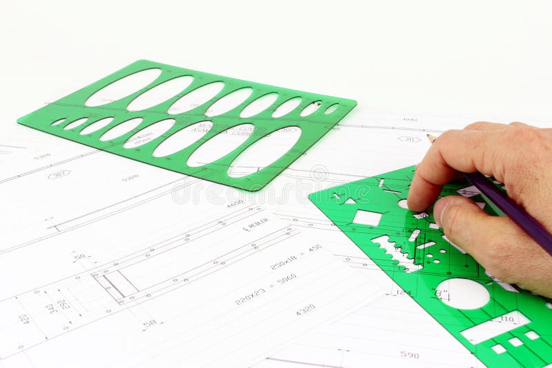 Project Mechanical Drawing of Interior Stock Photo - Image of stencil ...