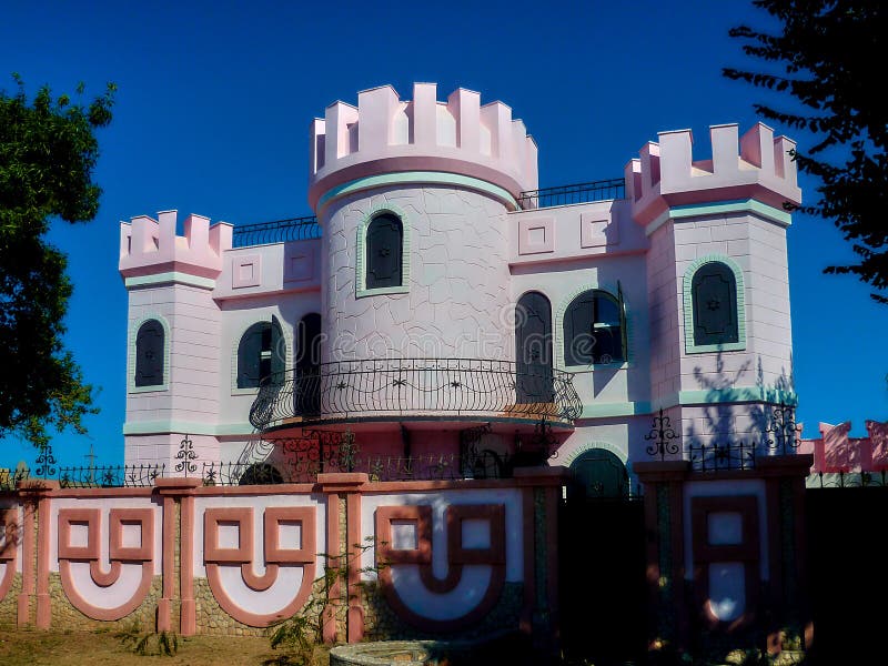 The Project of the Medieval House-castle in the Gothic Style Stock ...