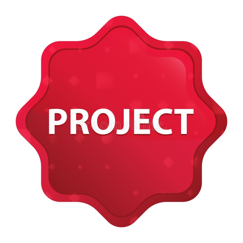 Project Misty Rose Red Starburst Sticker Button Stock Illustration ...