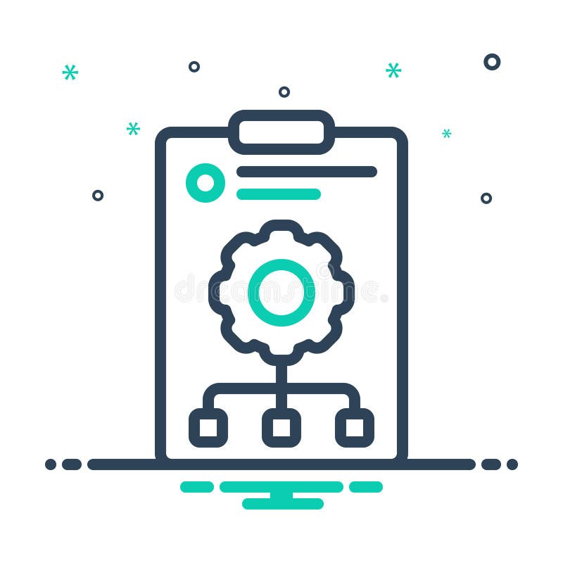 Mix Icon for Project Management, Project and Flowchart Stock Vector ...