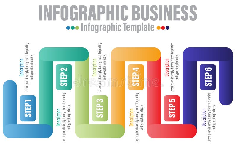 6 Project Modern Timeline Diagram with Progress Circle, Presentation ...
