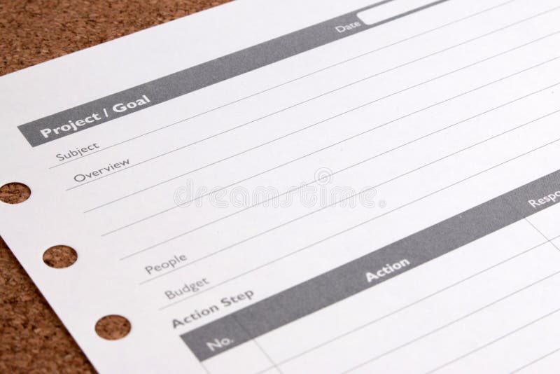 Project Plan Concepts. Blank Business Planning Chart Form. Details of ...